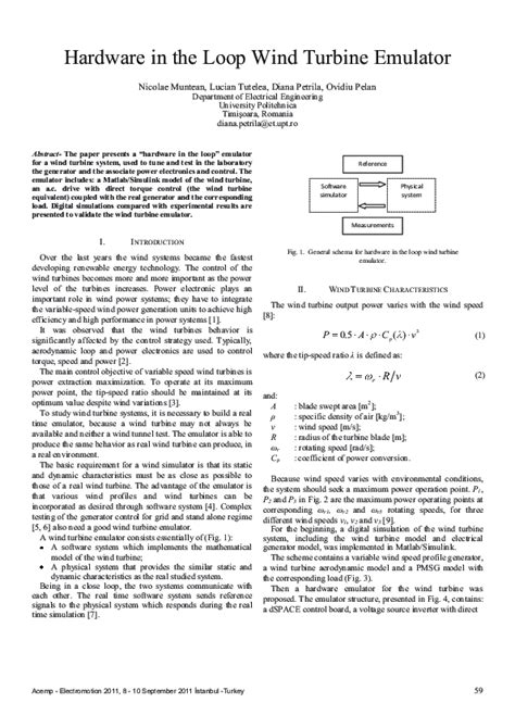 Pdf Hardware In The Loop Wind Turbine Emulator