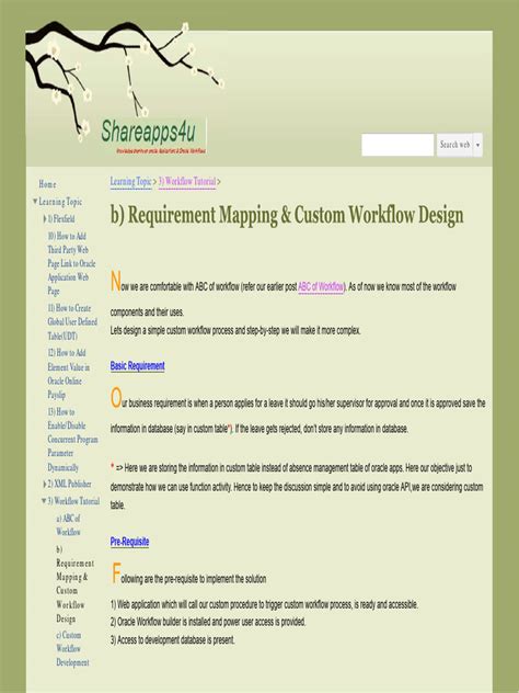 2 Requirement Mapping And Custom Workflow Design Shareapps4u Pdf