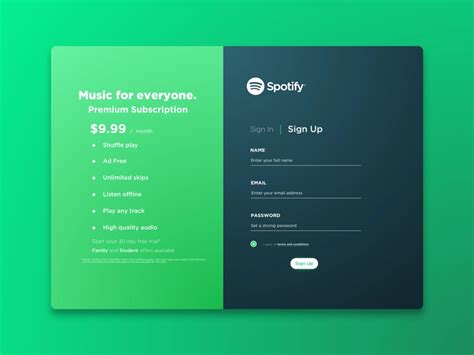 Spotify Web Page Greatjnr