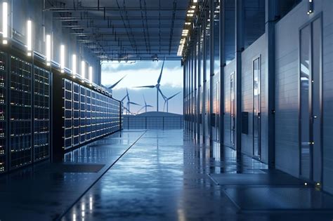 Premium Photo Renewable Energy Powered Data Centers