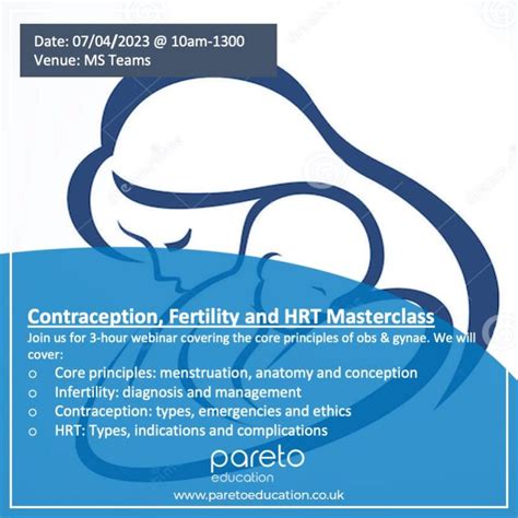 Contraception Fertility And Hrt Pareto Osce Mastercl Dr Mohammed