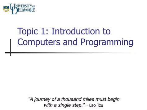 Ppt Topic 1 Introduction To Computers And Programming Powerpoint