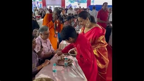 Durga Puja 2022 Kajol Is Proud Of Her Son Yug For Serving Bhog