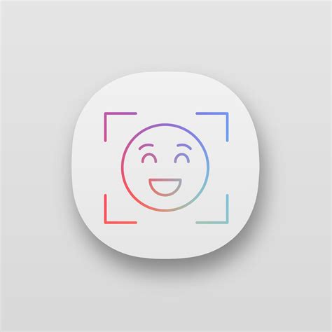 Facial Recognition App Icon Face Scan UI UX User Interface Emotion Detection App Face ID