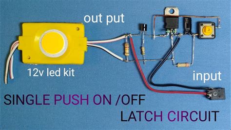 Single Push On Off Latch Circuit P55nf Projects Latching Circuit