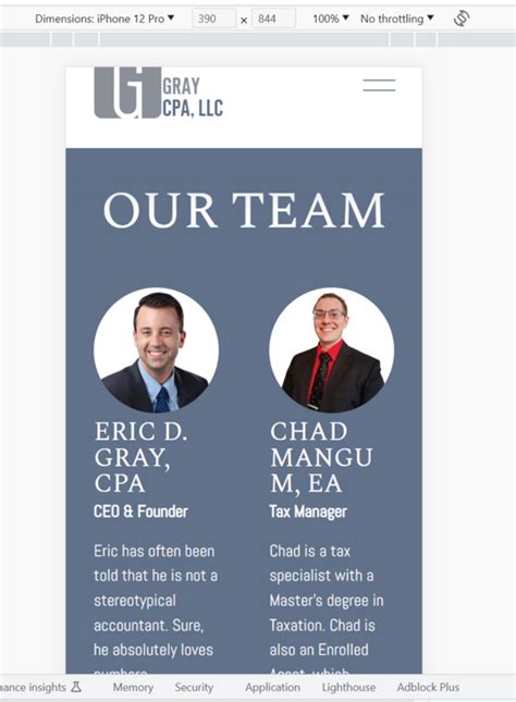 Mobile Meet The Team To Show As Columns Customize With Code
