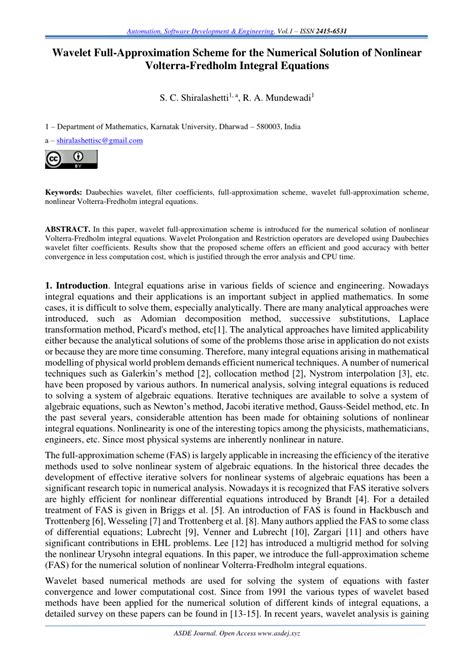 Pdf Wavelet Full Approximation Scheme For The Numerical Solution Of