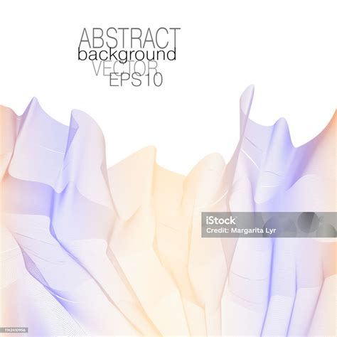 드 레이프 실크 직물 파스텔 퍼플 베이 지 그라데이션 추상 패턴입니다 아트 라인 배경입니다 물결 모양 색 곡선입니다 표지에 대 한 벡터 템플릿 초대장 포스터 리플 렛 전단지