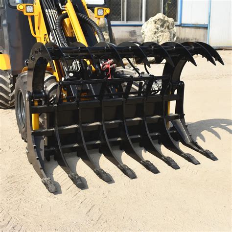 Wheel Loader Attachemnt Hydraulic Root Rake Grab Grapple For Skid Steer Loader Buy Root