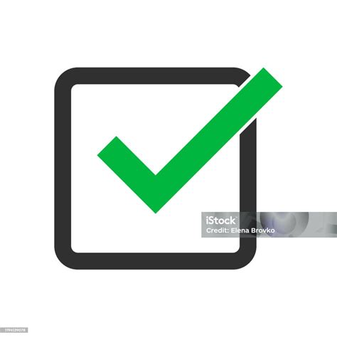 흰색 배경에 격리 된 검은 색 확인란 아이콘의 녹색 확인표시 벡터 그림입니다 0명에 대한 스톡 벡터 아트 및 기타 이미지 0명 개념 개체 그룹 Istock