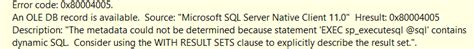 Sql Server How To Run Dynamic Sql In Ssis Without Specifying The Result Set Stack Overflow
