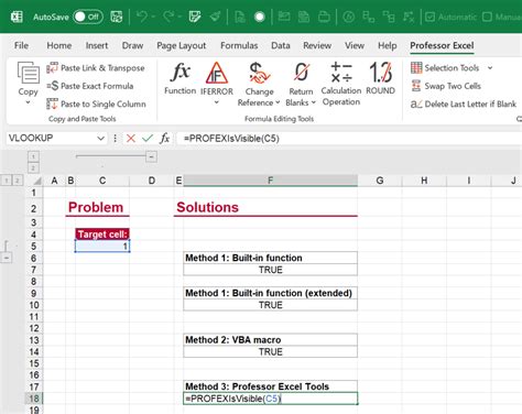 If Cell Is Visible Excel Word Excel
