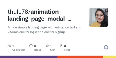 Github Thule78animation Landing Page Modal Forms A Nice Simple