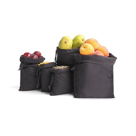 Poly Cotton Black Single Drawstring Bags Biglotbags Reusable Cotton