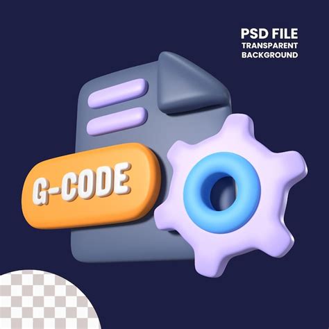 Premium Psd G Code File 3d Illustration Icon