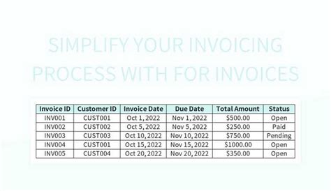 Streamline Your Billing Process With For Invoices Excel Template Free