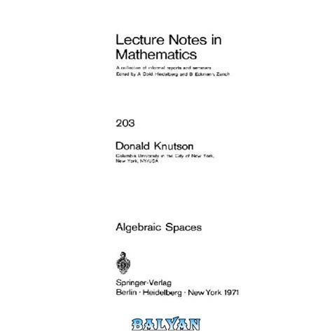 فضاهای جبری وبلاگ کتابخانه دیجیتال بلیان