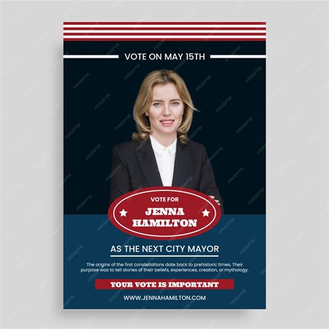 Free Vector Professional Duotone Vote For City Mayor Election Flyer