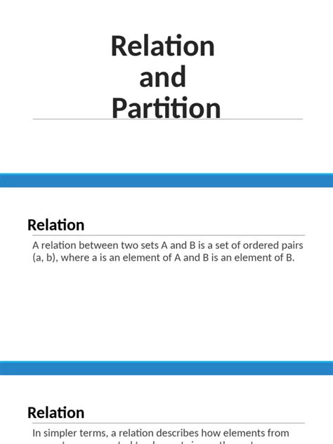 Relation And Partition Pdf