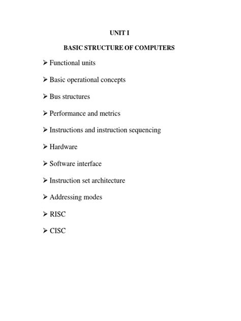 Unit I Basic Structure Of Computers Pdf Central Processing Unit Random Access Memory