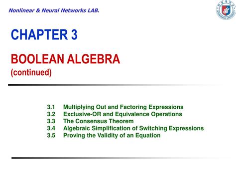 PPT CHAPTER 3 BOOLEAN ALGEBRA Continued PowerPoint Presentation Free Download ID 3132030