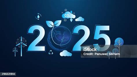 2025 새해 친환경 지속 가능성 계획 개념 지구와 세계 환경 파란색 낙서 아이콘 드로잉 세트 파란색 배경 벡터 일러스트 레이 션 0명에 대한 스톡 벡터 아트 및 기타