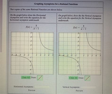 solved graphing asymptotes for a rational functions two