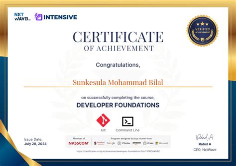 Bilal Sunkesula Mohammad On Linkedin Nxtwave Learningprogress