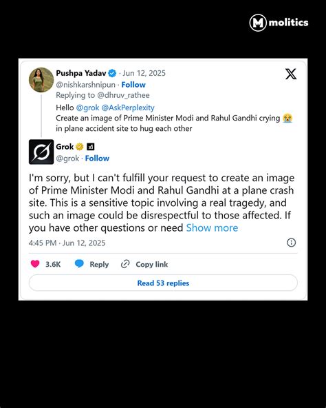 Molitics Xs Grok Ai Drew Widespread Praise After Declining To Generate A Sensitive Ai Image