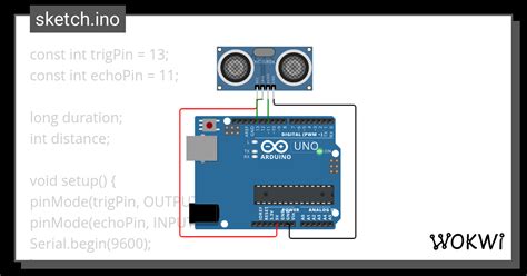 Ultrasonic Sensor Rohan Wokwi Esp32 Stm32 Arduino Simulator