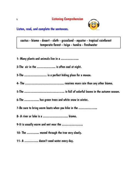 Biology Biomes Activity Pdf Worksheets Library