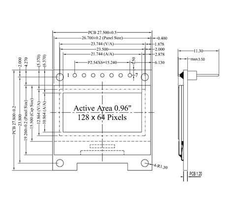 096 Inch Oled Module 128x64 Spi Iic Ssd1306 Kse12864 15m