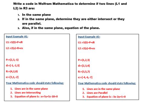 Solved Write A Code In Wolfram Mathematica To Determine If
