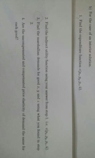 Question 3 Consider The Following Utility Function