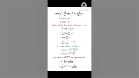 Proof Derivative Of Sin 1 X 1 Sqrt 1 X 2 Find Derivative Of
