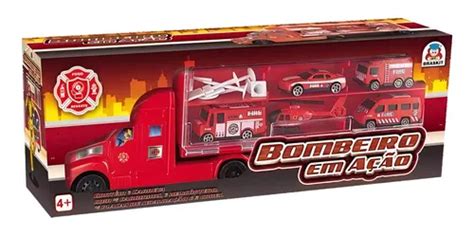 Caminhão Carreta Bombeiro Em Ação 7403 Braskit Frete Grátis