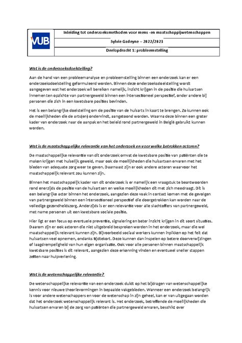Groep 36 Taak Inleiding Tot Onderzoeksmethoden Voor Mens En
