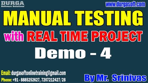 Manual Testing Tutorials Demo 4 By Mr Srinivas On 22 11 2022 830am Ist Youtube