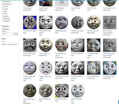 Thomas Roblox Face Roblox 5 Robux Gamepass