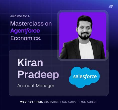 Salesforce Agentforce Agenticai Kiran Pradeep