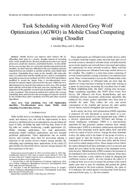 Pdf Agwo Task Scheduling In Mobile Cloud Computing