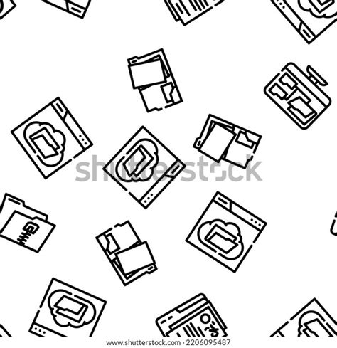 Folder Document Business File Vector Seamless Stock Vector Royalty Free 2206095487 Shutterstock