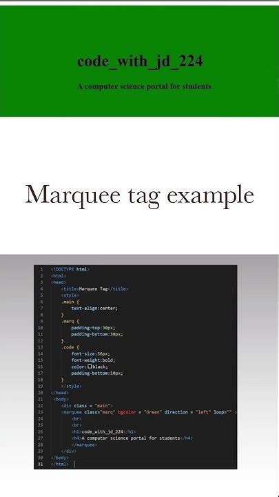 Html Css Marque Tag 🔥🧿 ️ Htmlcode Htmlcss Htmltutorial