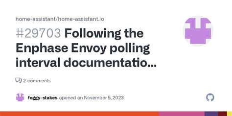 Following The Enphase Envoy Polling Interval Documentation Results In