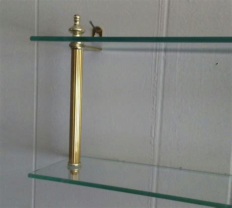 Brass Shelf Bathroom Shelf Glass Shelf Vintage Shelf Wall Shelf