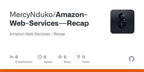 GitHub MercyNduko Amazon Web Services Recap Amazon Web Services Recap