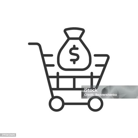 구매 라인 디자인의 아이콘 구매 쇼핑 구매 거래 지불 체크 아웃 상거래 흰색 배경 벡터 편집 가능한 획 아이콘 구매 계산대에 대한 스톡 벡터 아트 및 기타 이미지 Istock