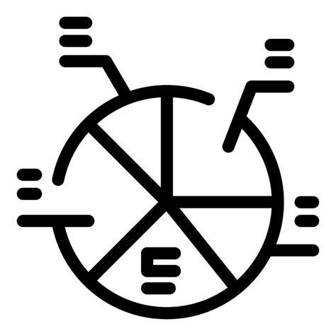 Pie Chart Representing Data Connected With Lines And Numbers