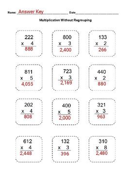 Multiplying Without Regrouping By Prickly Pear Pickins TPT