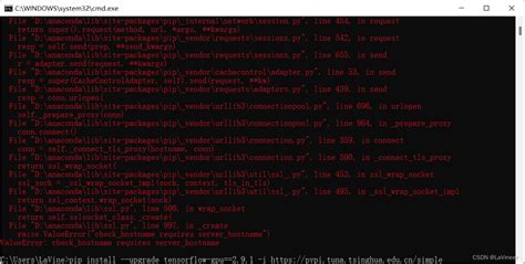 Python中安装tensorflow出现错误“error Exception Tracebackerror Sending Result
